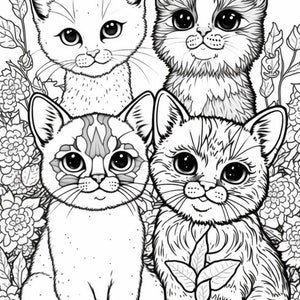 Cat Collection Vol 2 Coloring 20 Pages - Etsy