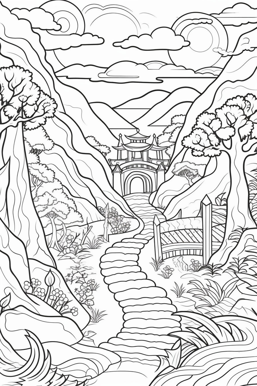 Nature Scenes Coloring Pages Collection 30 Pages Vol 1 - Etsy