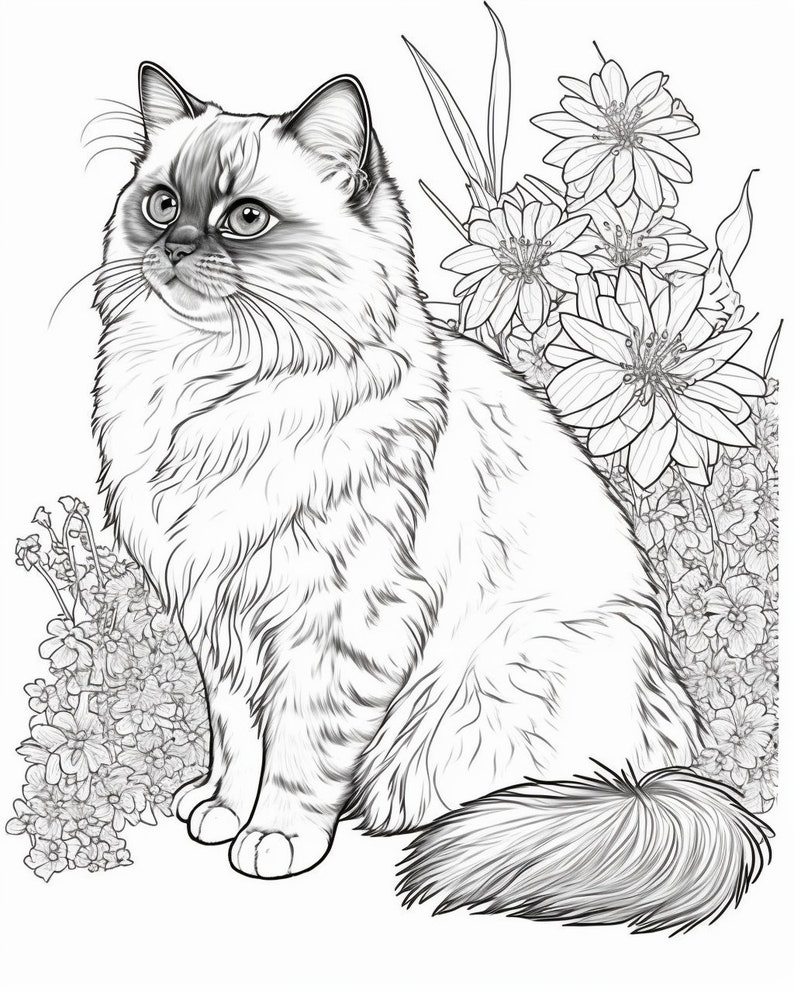 Cat Collection Vol 1 Coloring 25 Pages - Etsy