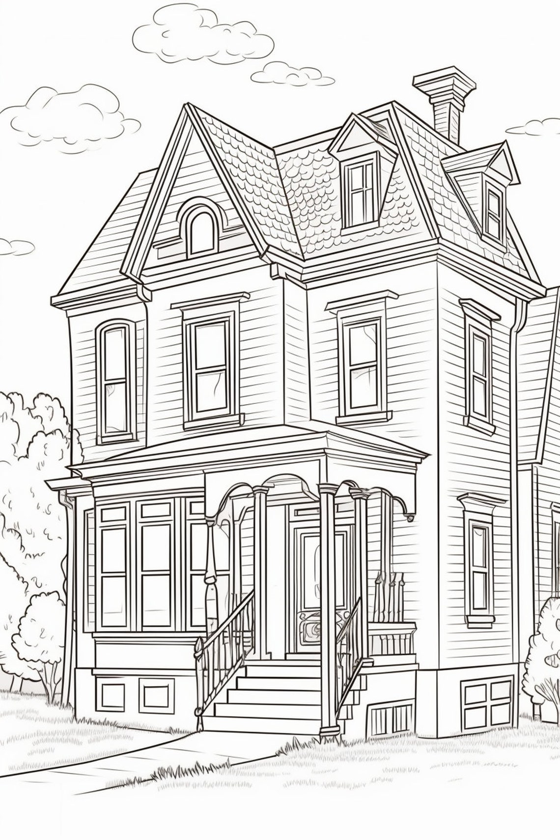 Houses Coloring Pages Collection Vol 1 30 Pages - Etsy