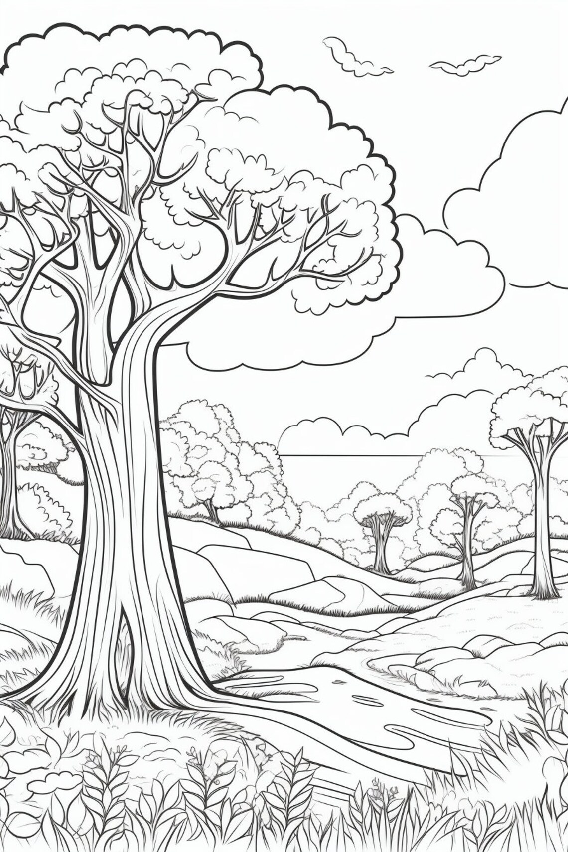 Nature Scenes Coloring Pages Collection 30 Pages Vol 1 - Etsy
