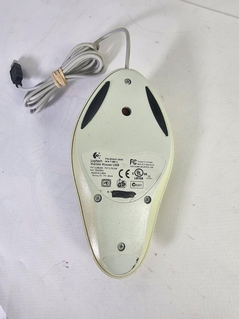 Logitech T-BB14 Trackball Red Marble Mouse USB Ambidextrous 804347-0000 ...