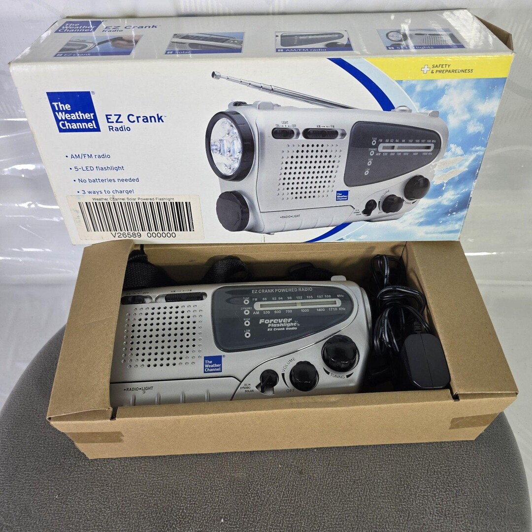 Excalibur Ez Crank Powered AM/FM Radio Flashlight Weather Channel,h690 ...
