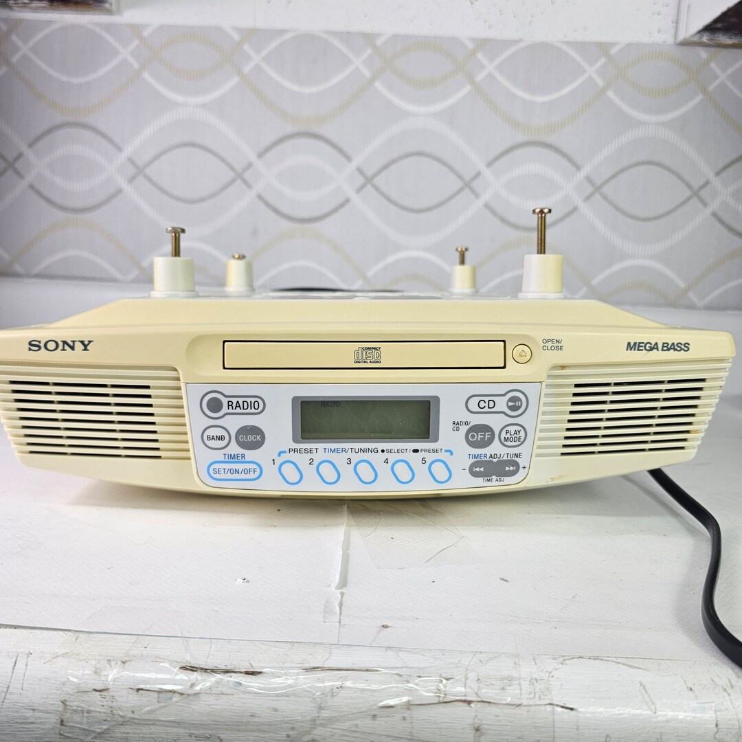 Sony ICF-CD533 Under Cabinet Counter Kitchen Clock Radio Am Fm Cd ...