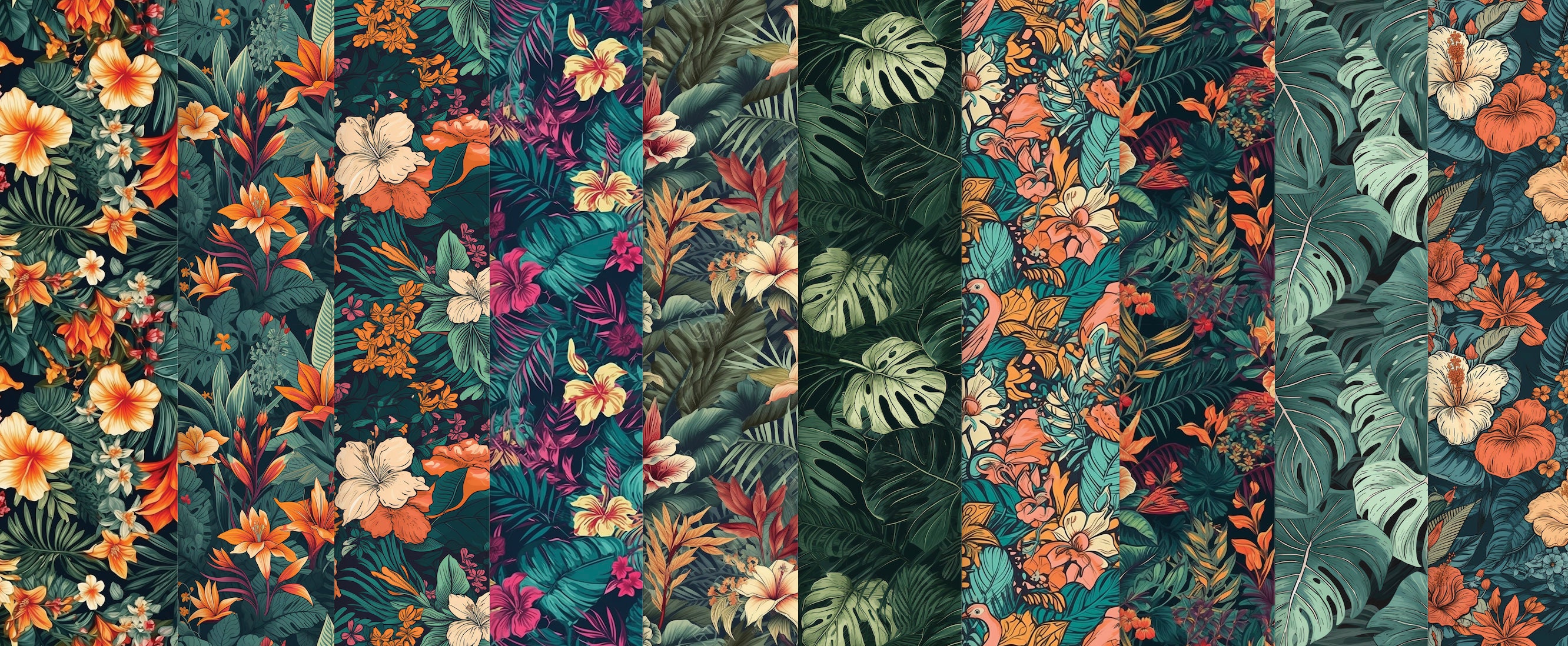 10 TROPICAL SEAMLESS PATTERNS Digital - Etsy