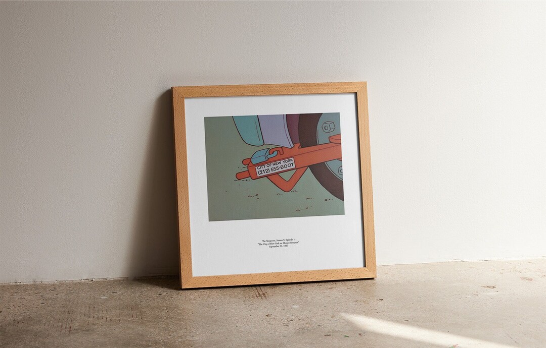 Simpsons Iconic Poster - Homer New York S9E1 - Wall Decor - Wooden ...
