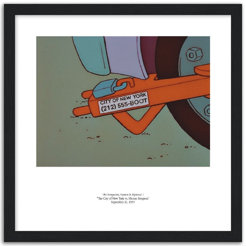 Simpsons Iconic Poster - Homer New York S9E1 - Wall Decor - Wooden ...