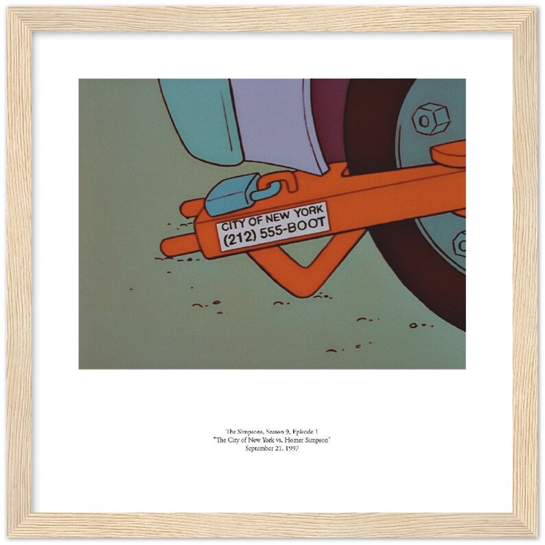 Simpsons Iconic Poster - Homer New York S9E1 - Wall Decor - Wooden ...