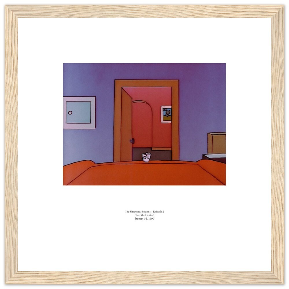 Simpsons Iconic Poster - Bart Genius York S1E2 - Opening - Wall Decor ...
