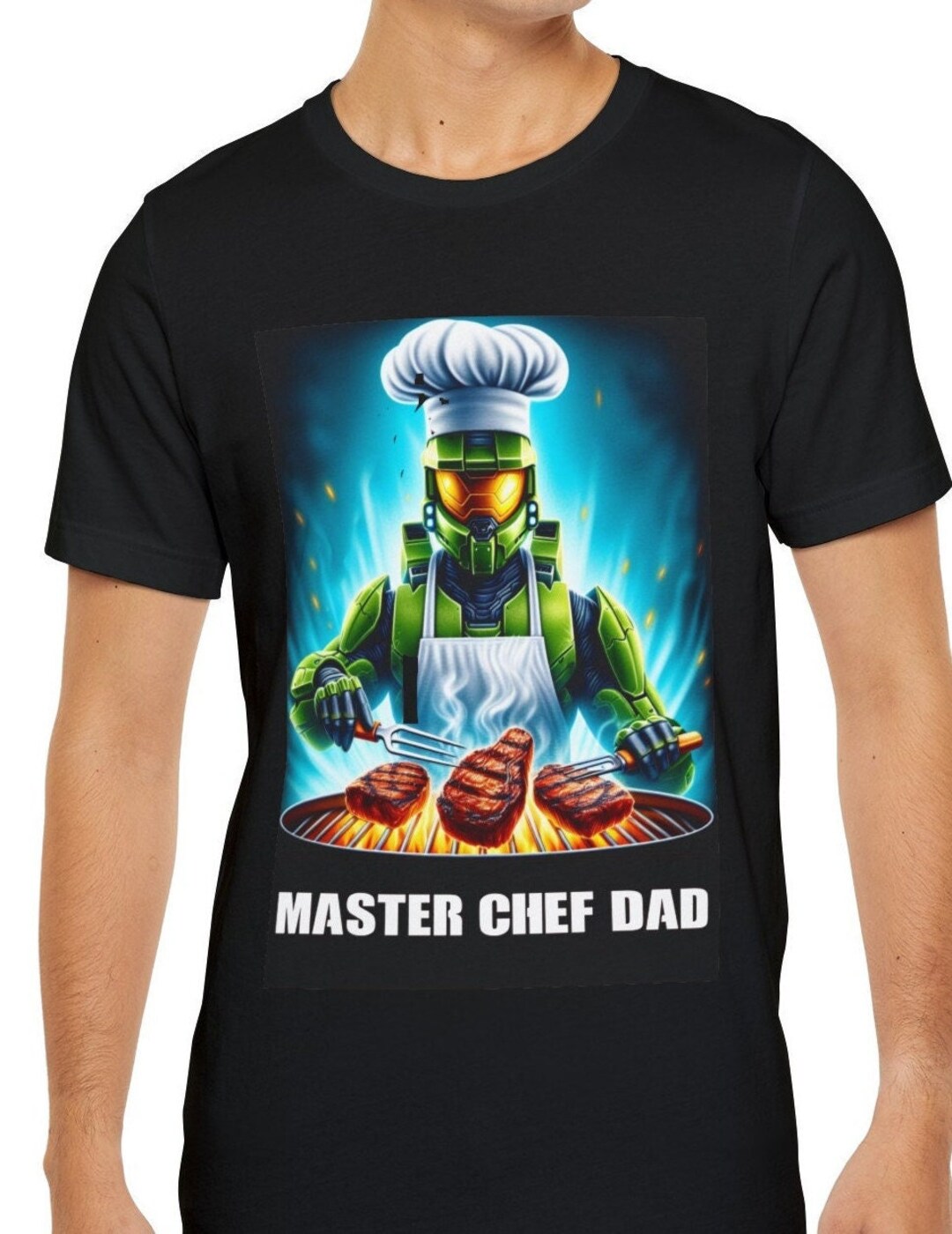 Master Chef DAD Grilling Fathers Day Tshirt Steak Halo Gamer Master ...