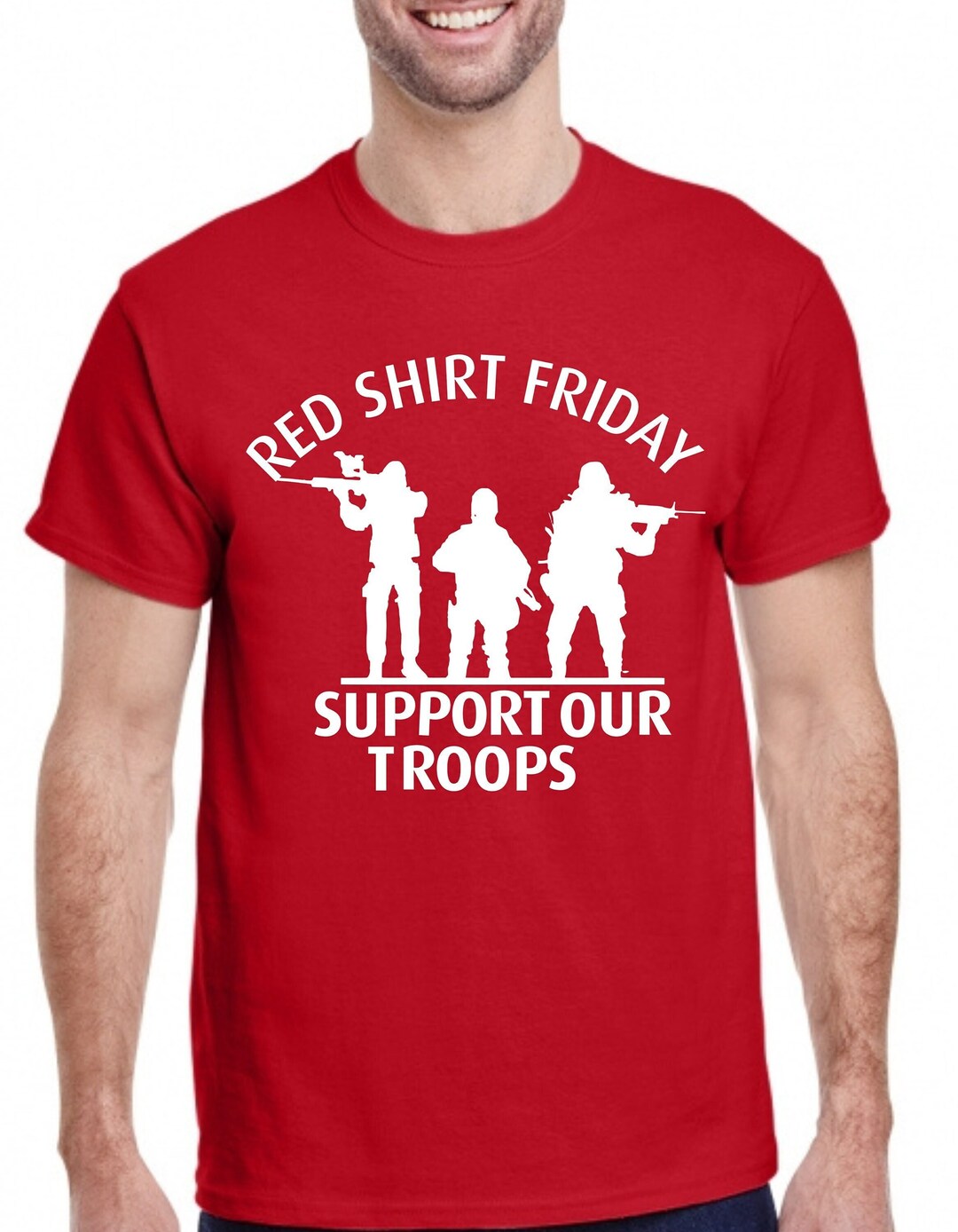 Red Shirt Friday T-shirt, Support Our Troops Especially on Friday, Show ...