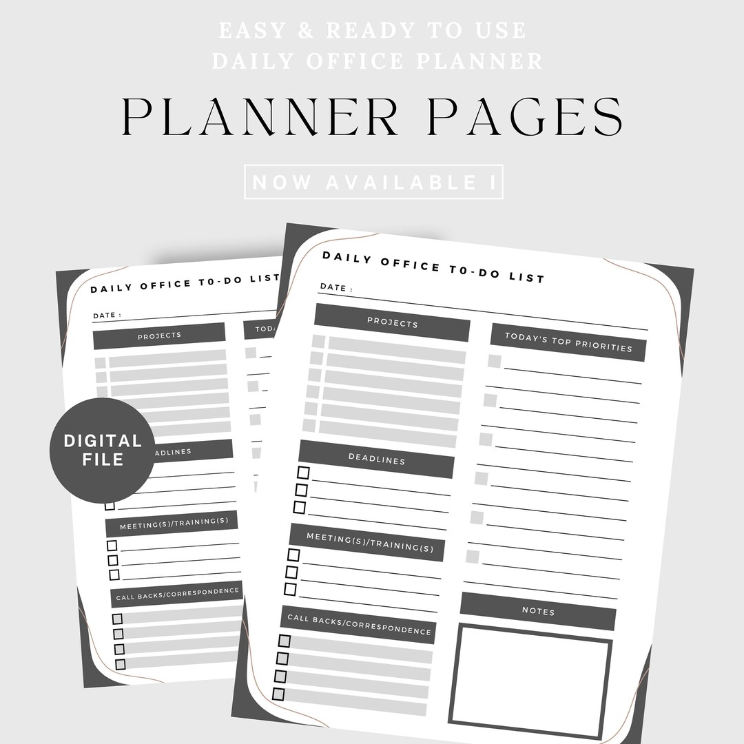 Printable to Do List PDF Daily to Do List Template Digital to Do List ...