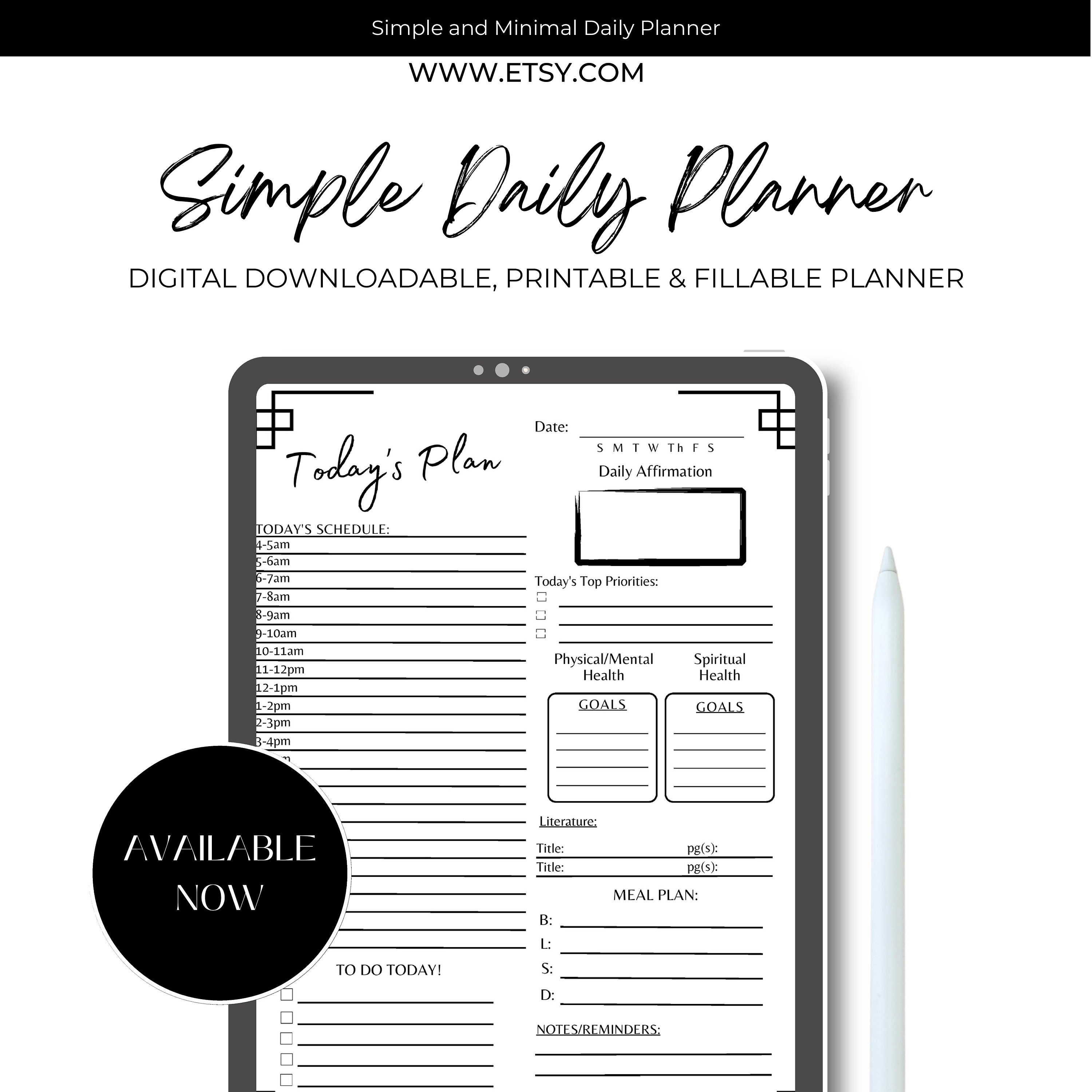 Printable Planner Daily Printable Planner to Do List Download Printable ...