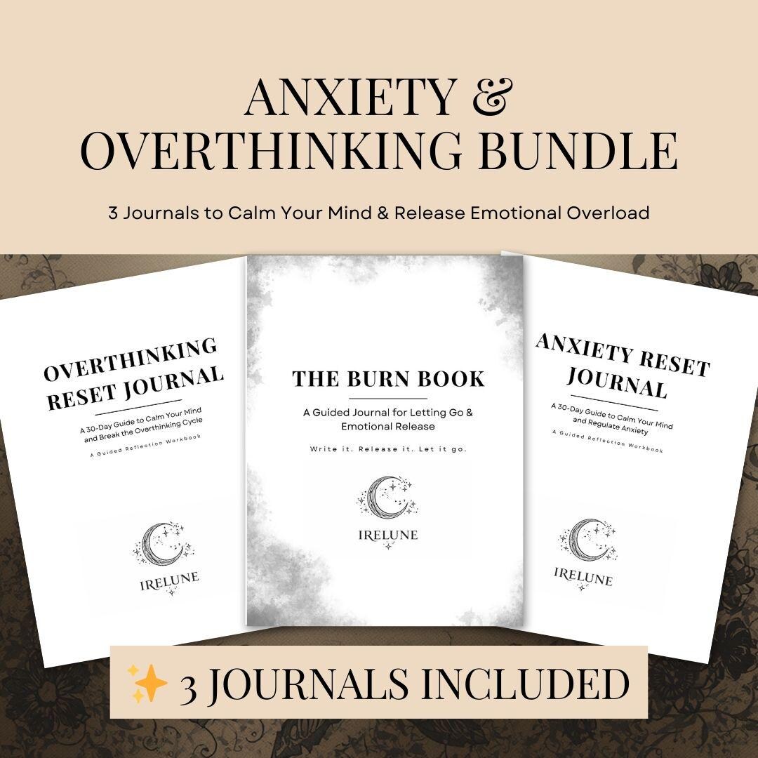 Anxiety & Overthinking Journal Bundle – Burn Book Emotional Release ...