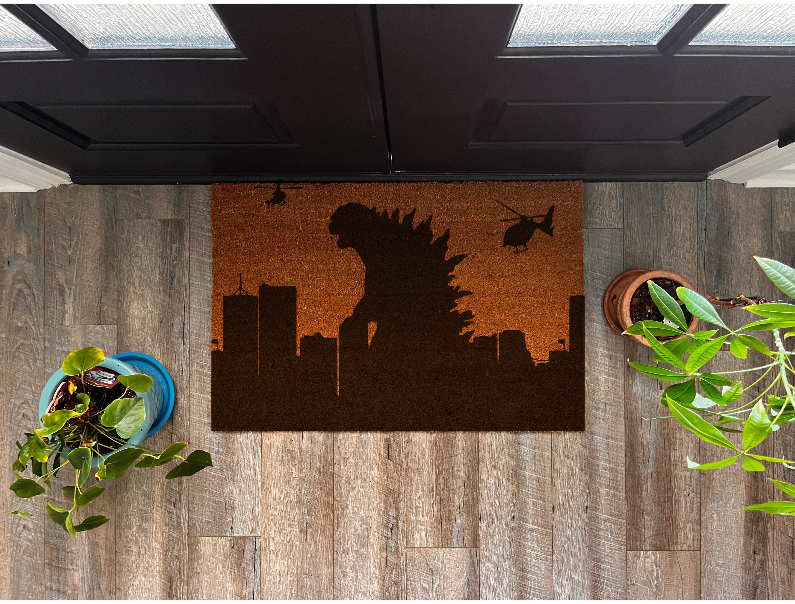 Monster Doormat Zilla City King Mat Doormat Housewarming Gift Present ...