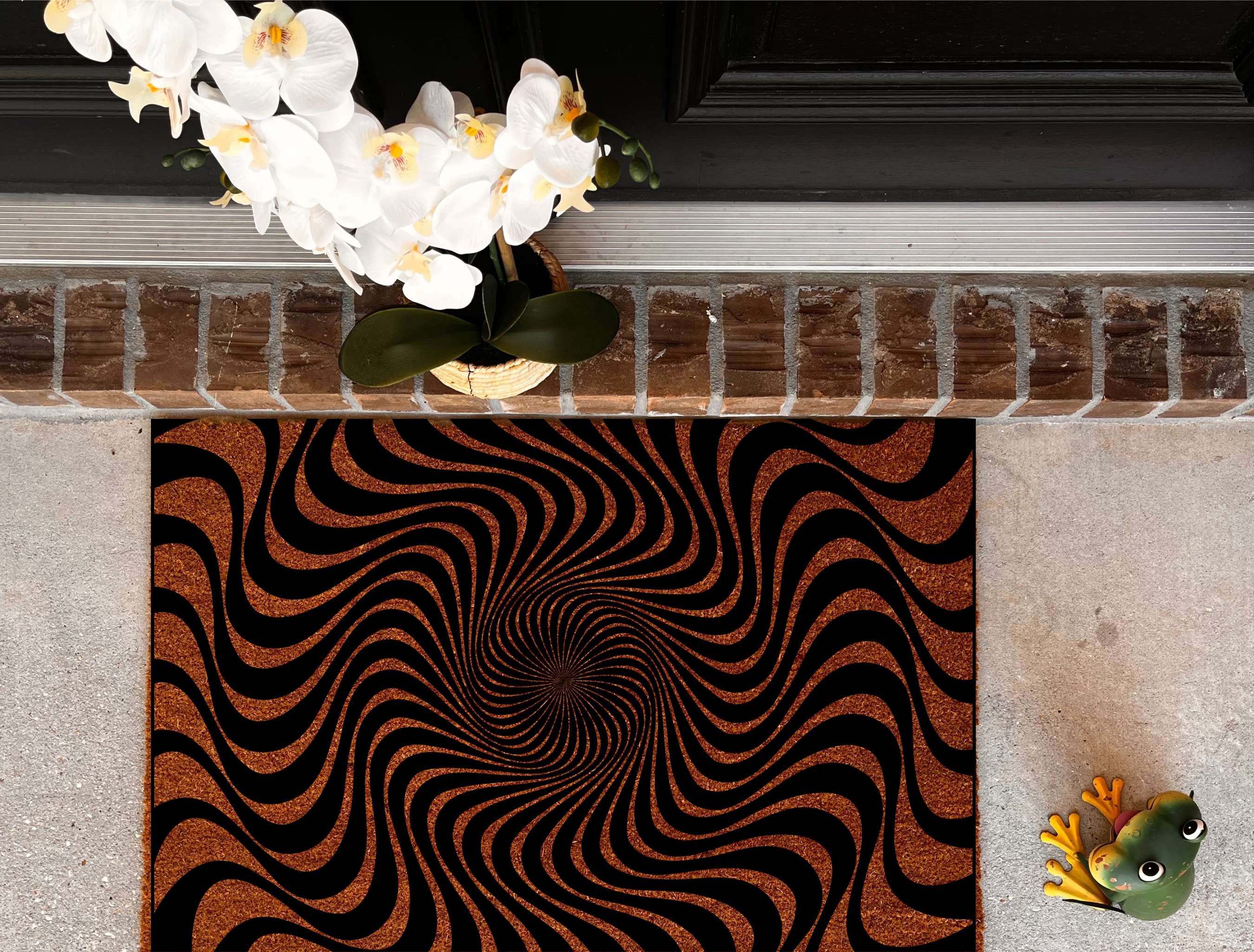 Spiritual Mat Door Mat All Seeing Eye Optical Illusion Housewarming ...