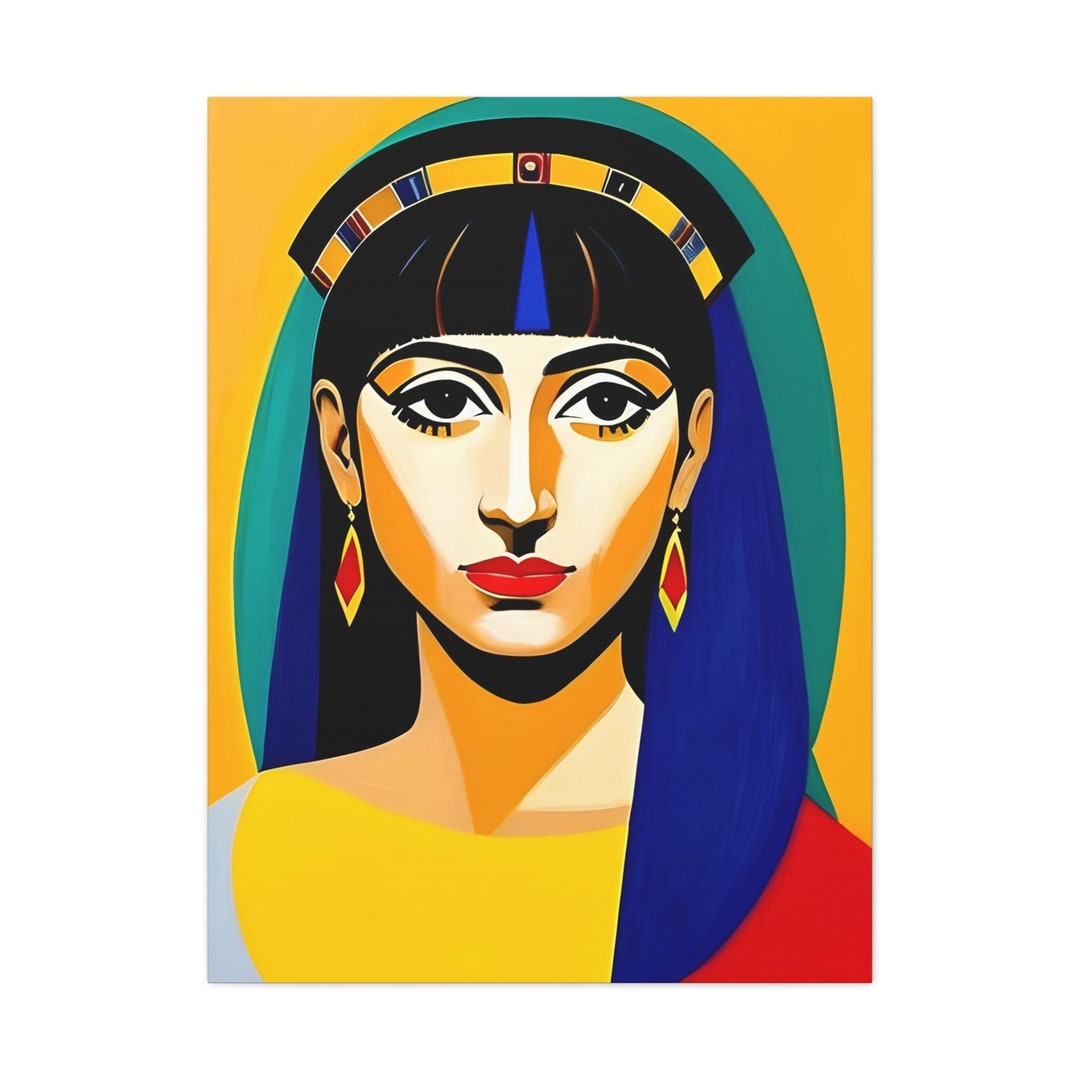 Cleopatra, Canvas Print, Abstract Portrait, Oil on Canvas, Portrait of ...