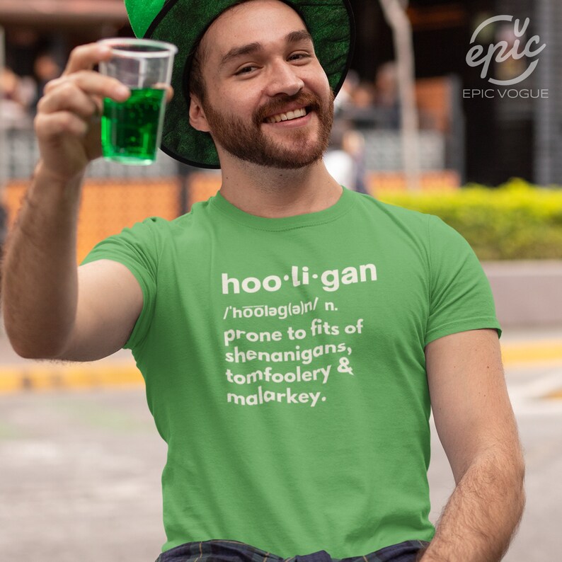 Hooligan Definition Shirt, Funny Hooligan Tee, Irish Shirt, Cute Hooligan Tee, St. Patty's T ...