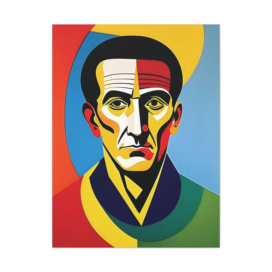 Caesar, Canvas Print, Abstract Portrait, Oil on Canvas, Portrait of ...