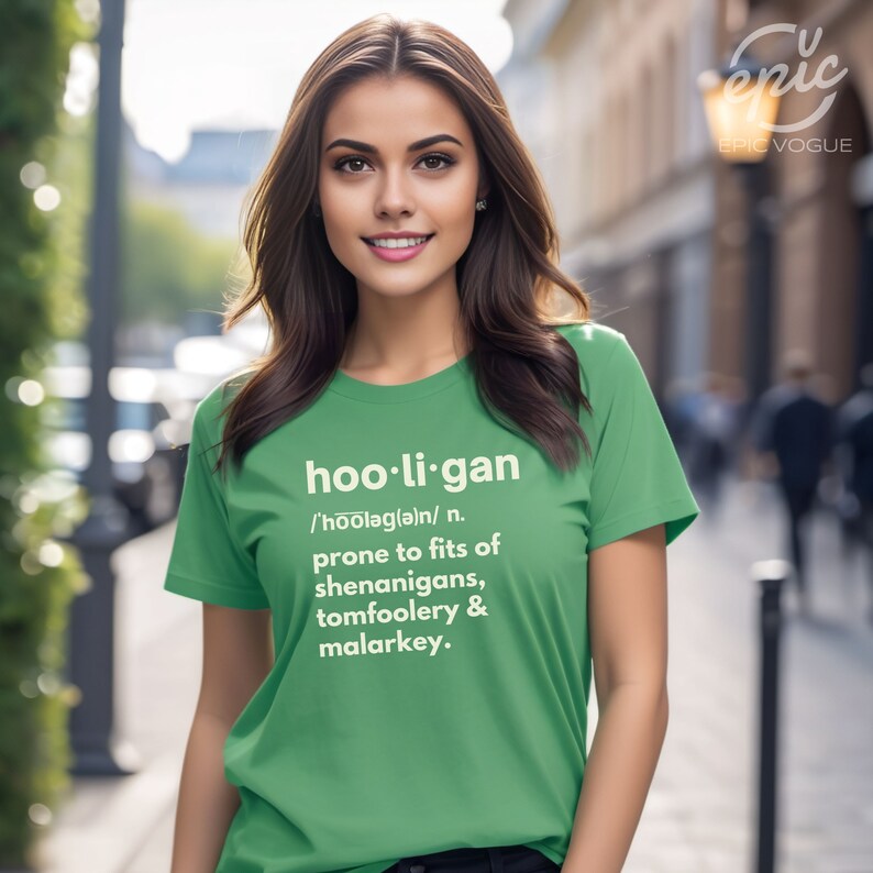Hooligan Definition Shirt, Funny Hooligan Tee, Irish Shirt, Cute Hooligan Tee, St. Patty's T ...