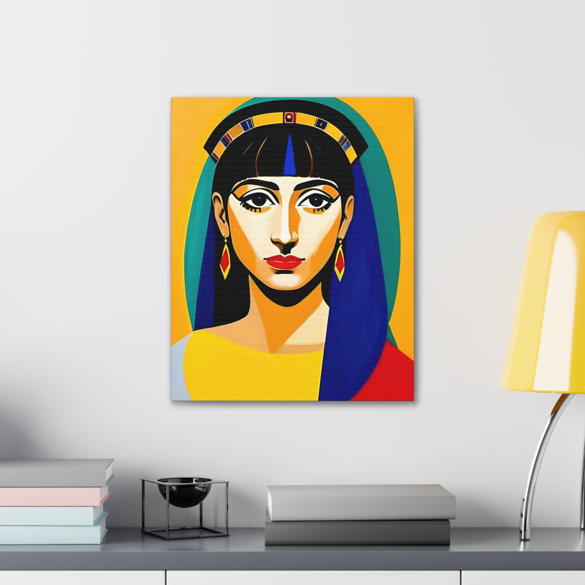Cleopatra, Canvas Print, Abstract Portrait, Oil on Canvas, Portrait of ...