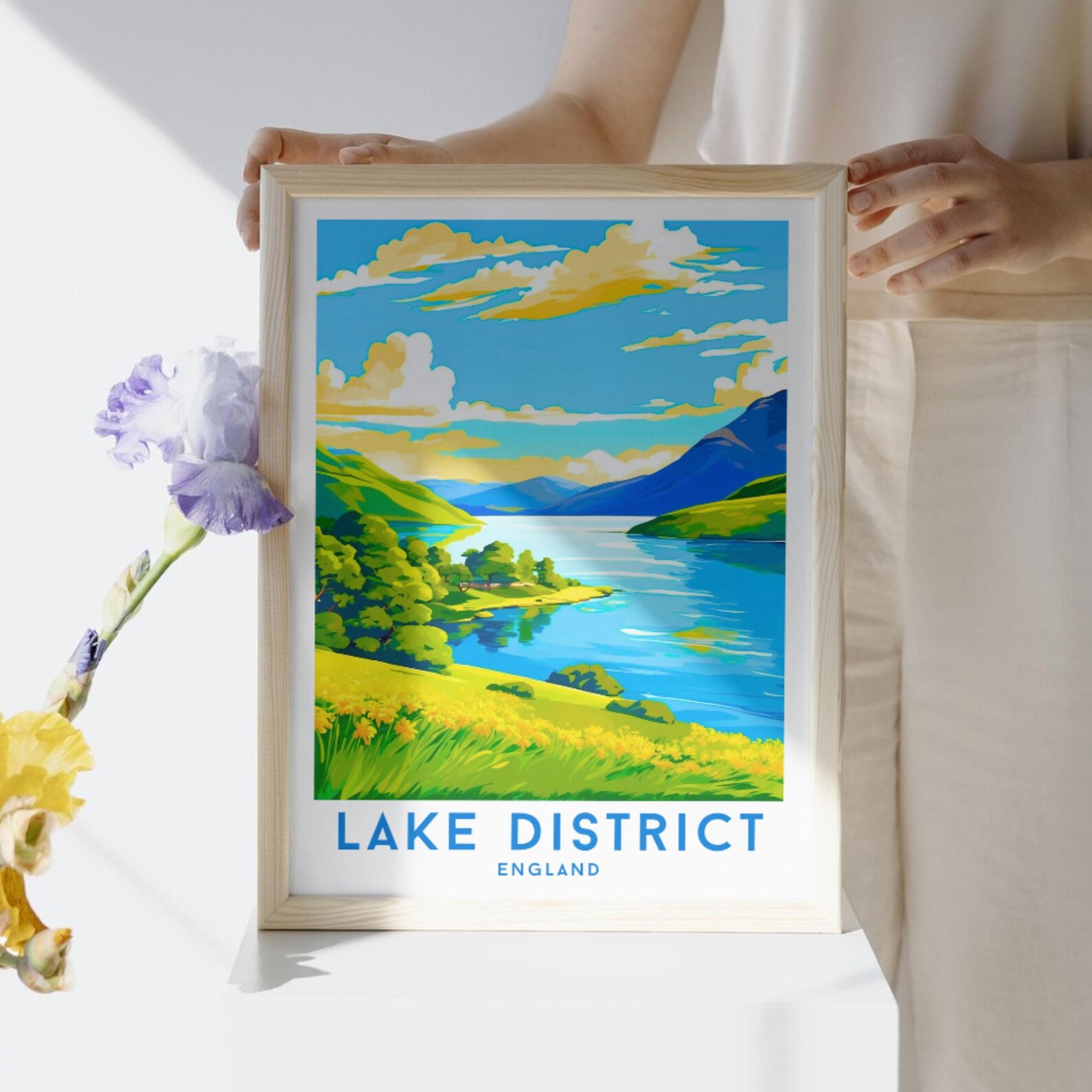 Lake District Print England Poster Frame Wall Art, Lake District ...