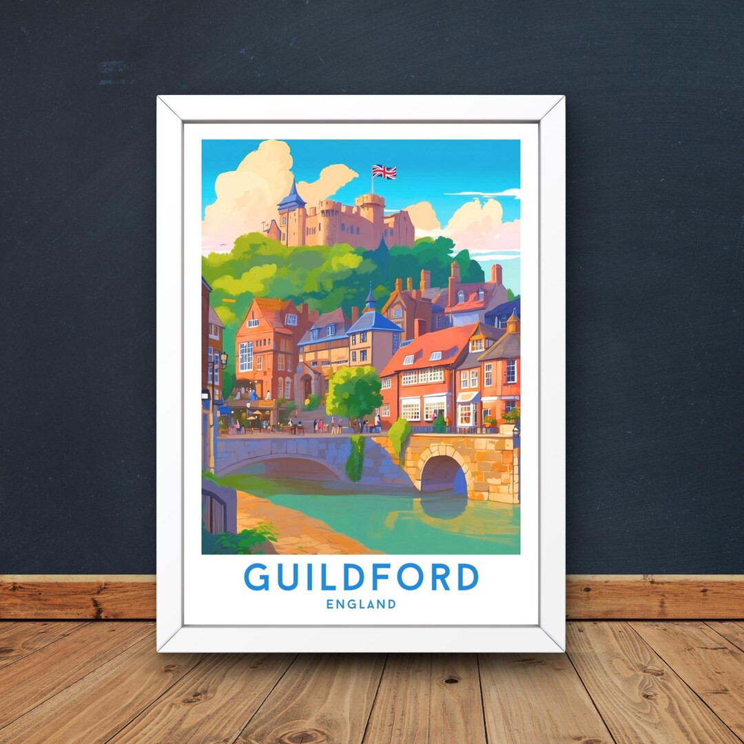 Guildford Castle England Poster Frame Wall Art, Guildford Castle ...