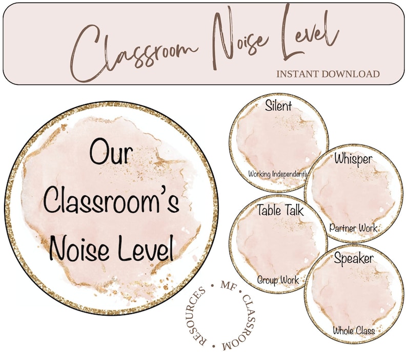 Classroom Noise Level - Etsy