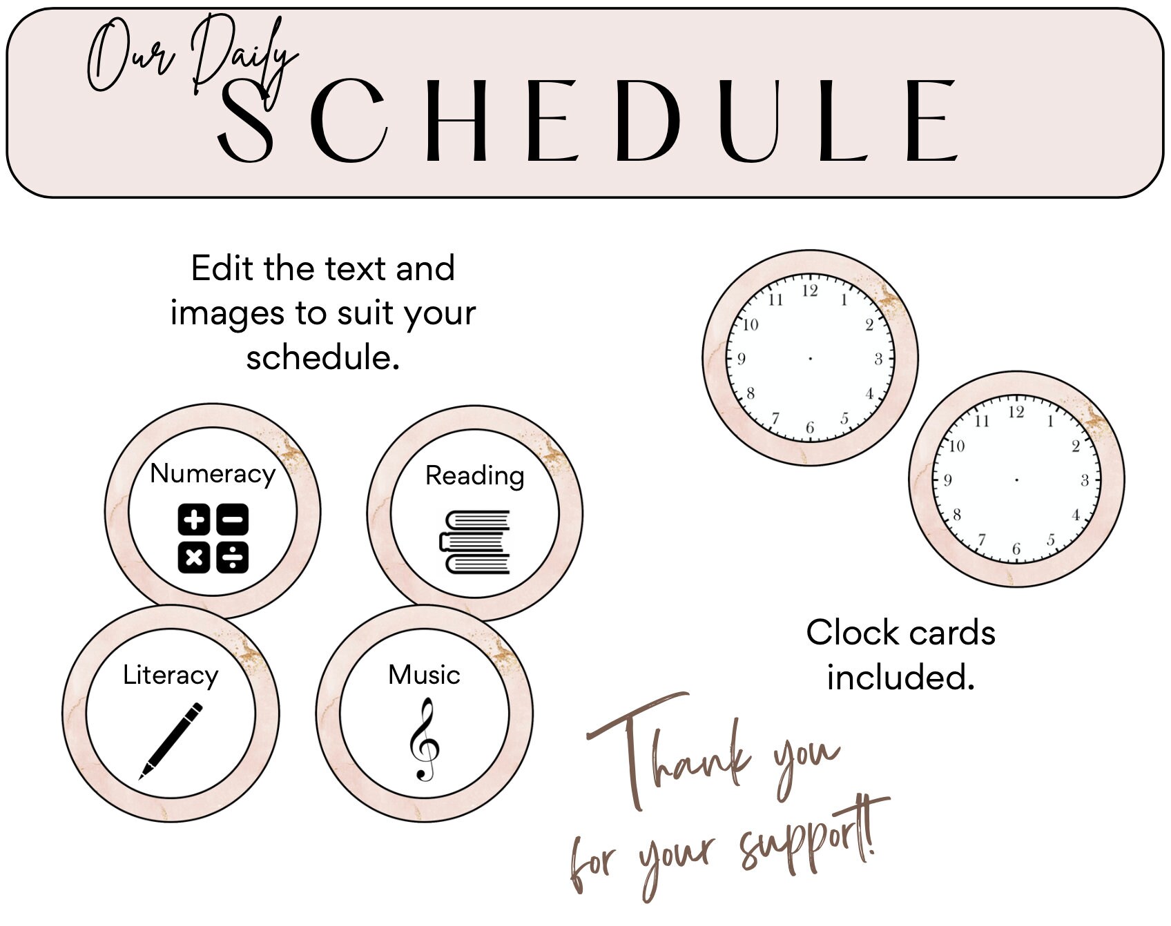 Visual Timetable Classroom Resource - Etsy