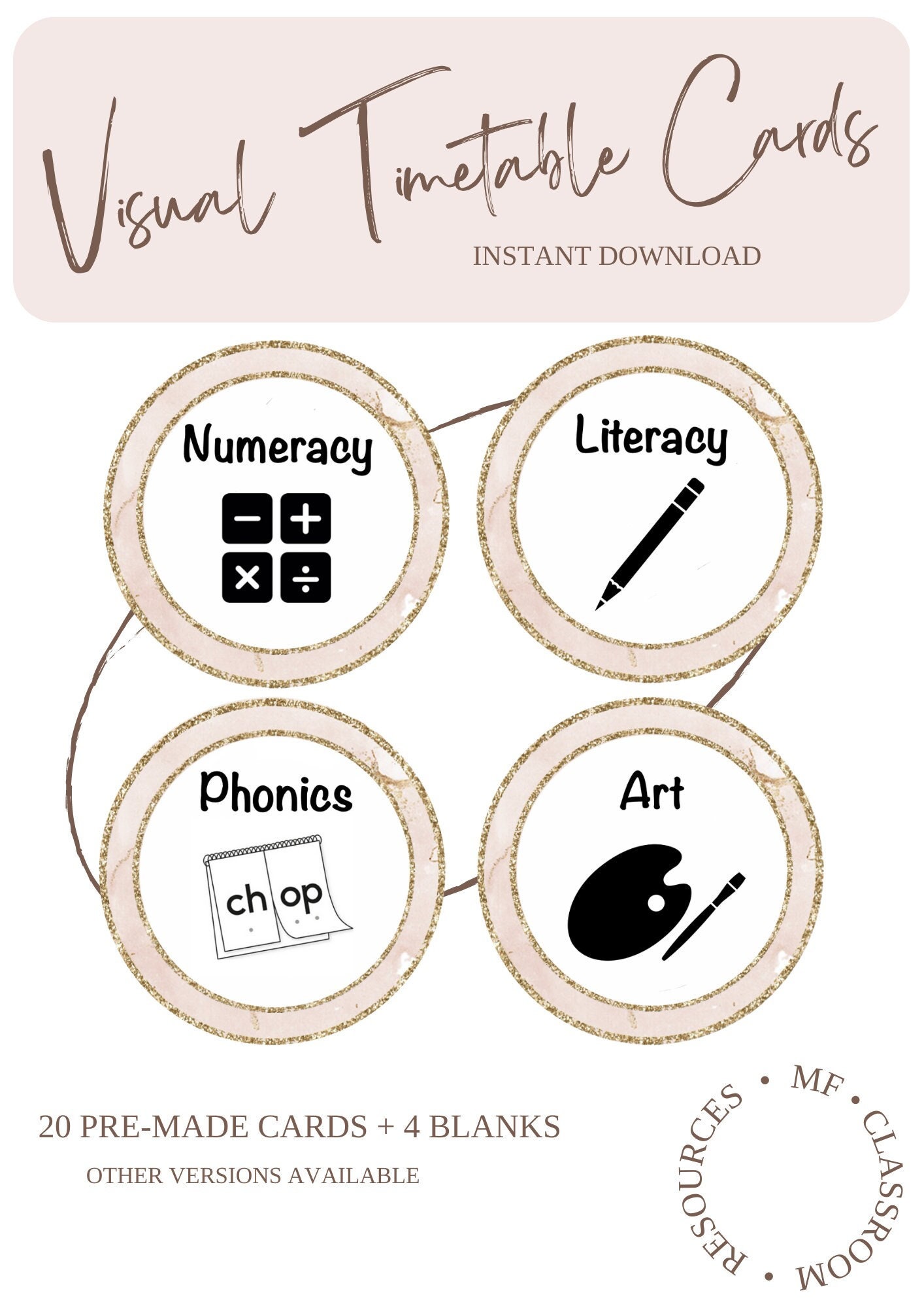 Visual Timetable Classroom Resource - Etsy