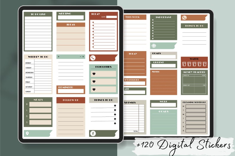 Colorful Digital Stickers, Goodnotes Stickers, Digital Planner Stickers ...