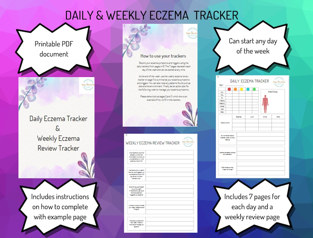 Daily and Weekly Eczema Tracker - Printable - Etsy