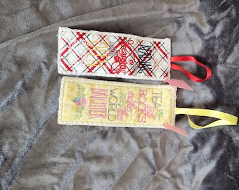 Embroidered Bookmarks Bookmarks - Etsy