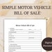 Car Bill of Sale As-is Template | Instant Digital Download and Print ...