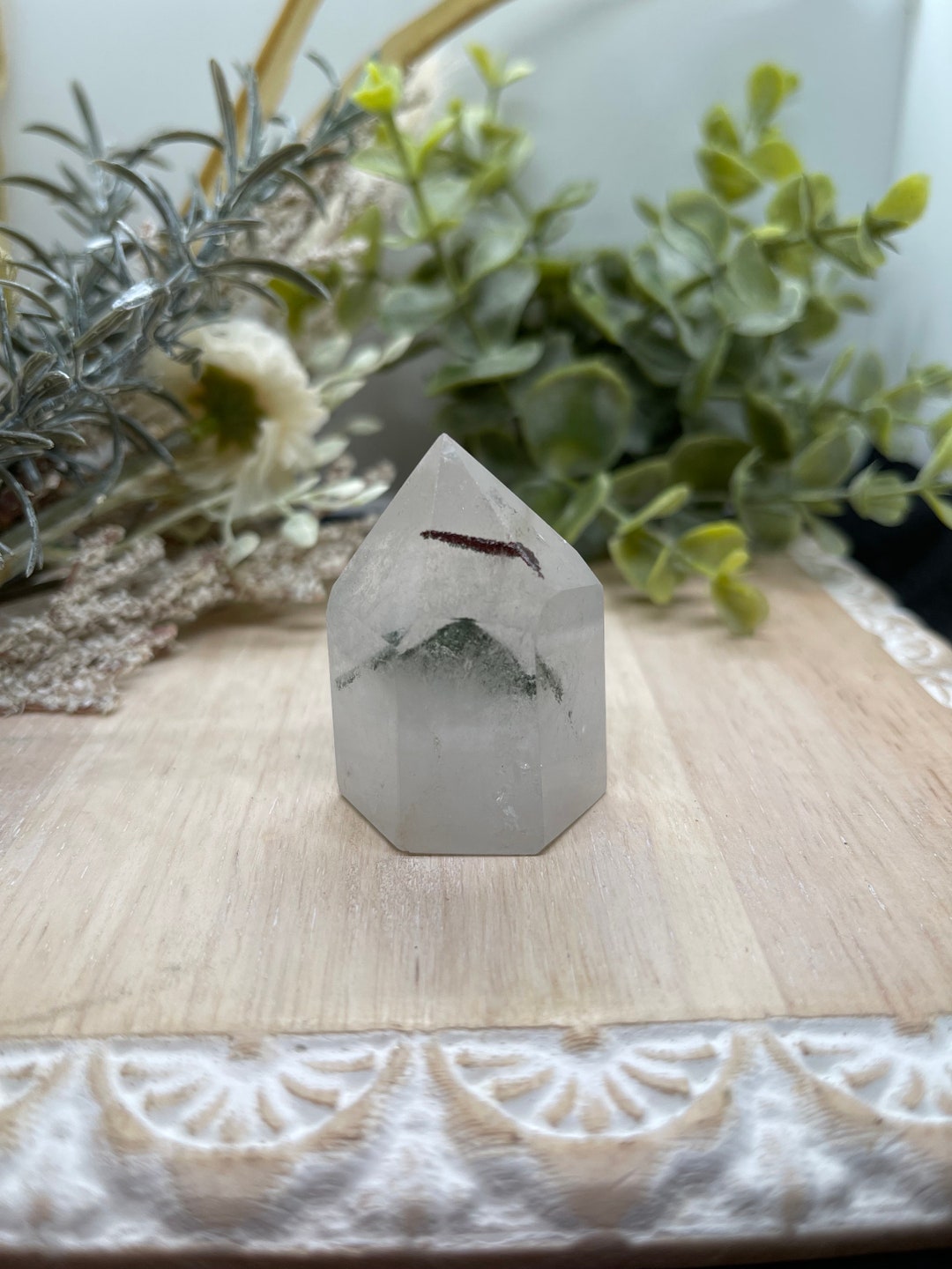 Pretty Garden Quartz Tower (lodolite) - Etsy