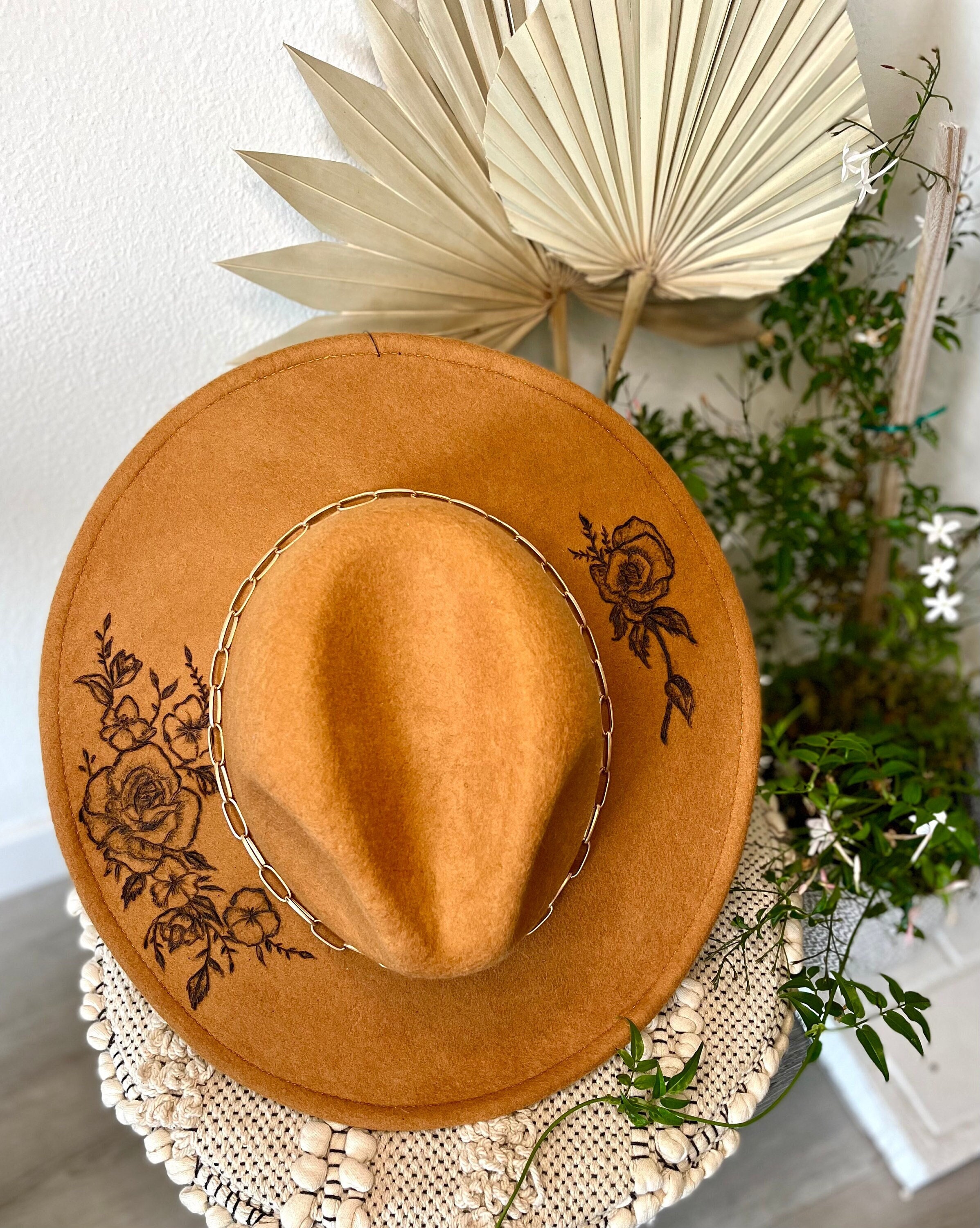 Every Rose Has It's Thorn Burned Hat - Etsy