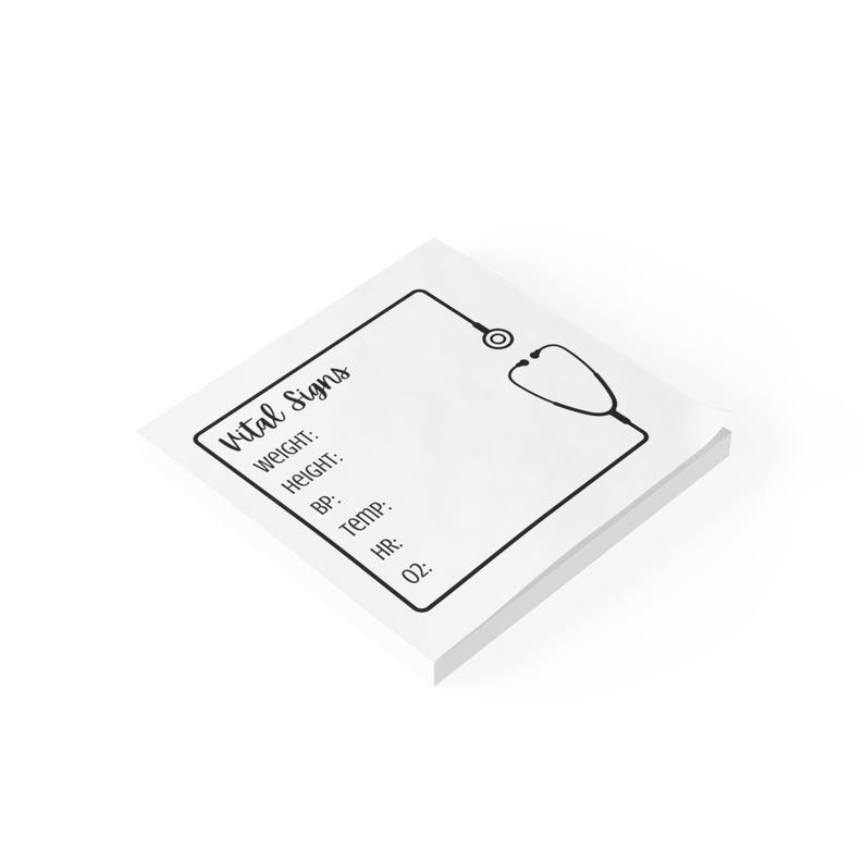 Vital Signs Medical Post-it® Note Pads for Healthcare Professionals - Etsy