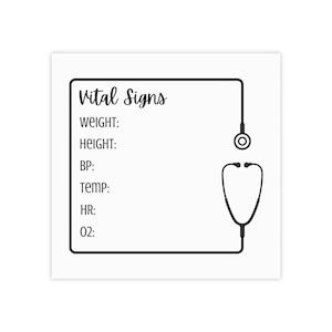Vital Signs Medical Post-it® Note Pads for Healthcare Professionals - Etsy