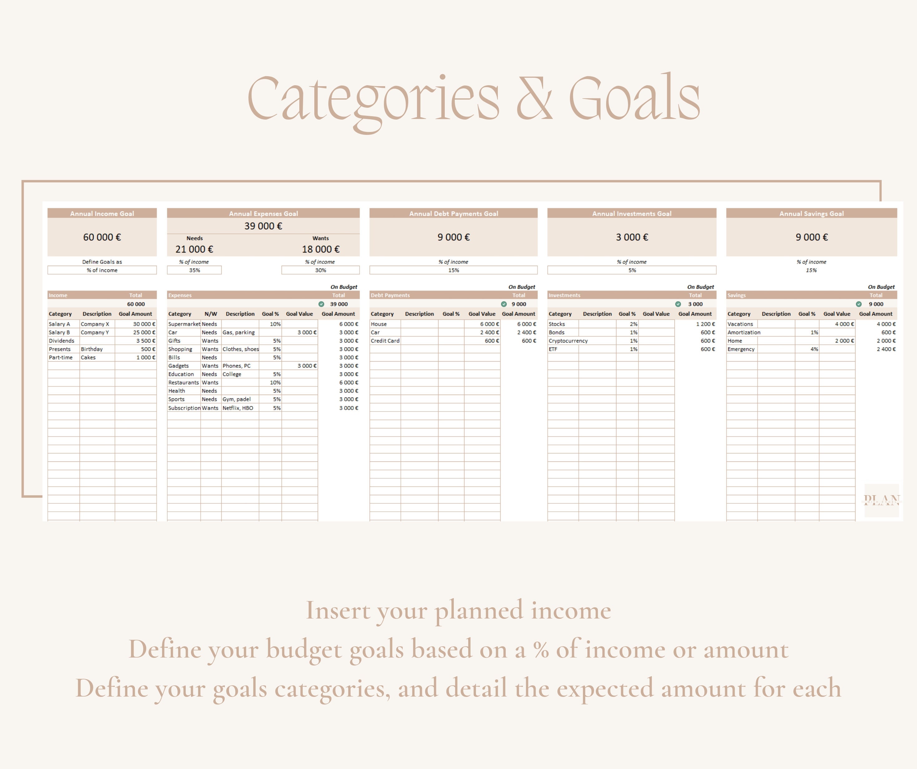Couples Budget Planner, Family Budget Planner, Couples Budget ...