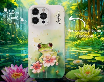 Frog Phone Case Cute Funny Toad Art Fit for iPhone 15 Pro Max, 14, 13 ...
