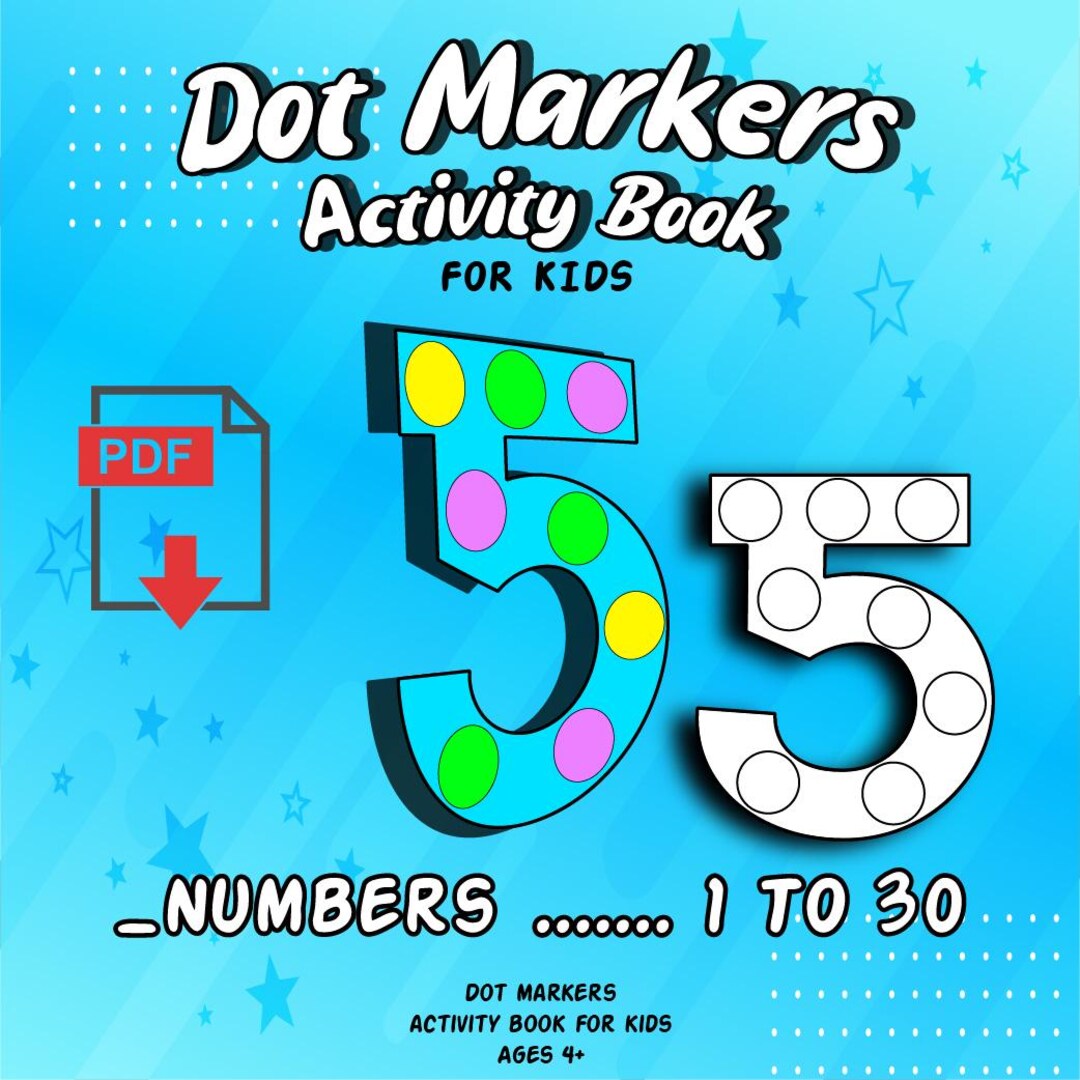 Numbers Dot Marker Activity Coloring Book for Kids Ages 4+ - Etsy