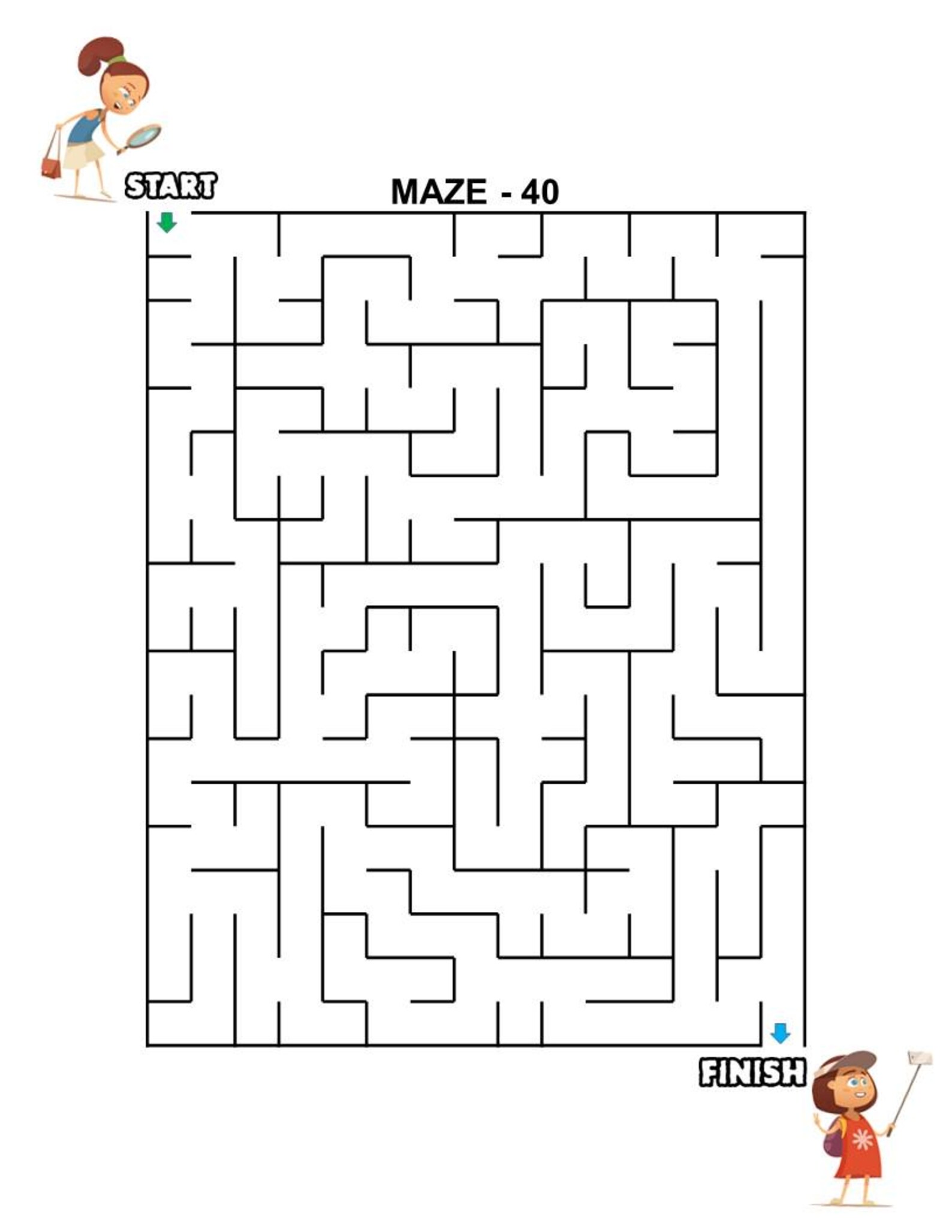40 Printable Intermediate Mazes for Children. - Etsy