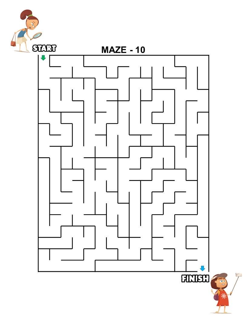 40 Printable Intermediate Mazes for Children. - Etsy