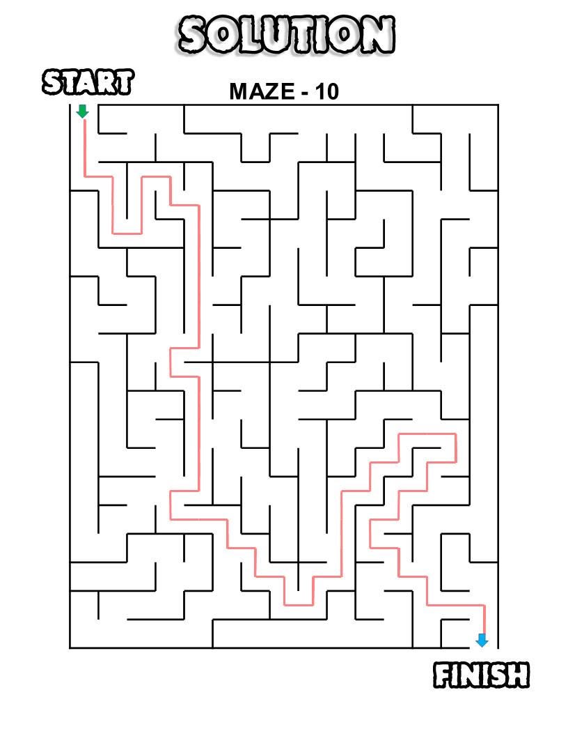 40 Printable Intermediate Mazes for Children. - Etsy