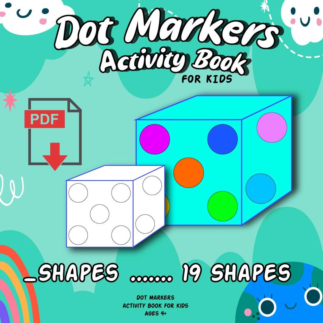 Shapes Dot Marker Activity Colouring Book for Kids Ages 4+ - Etsy