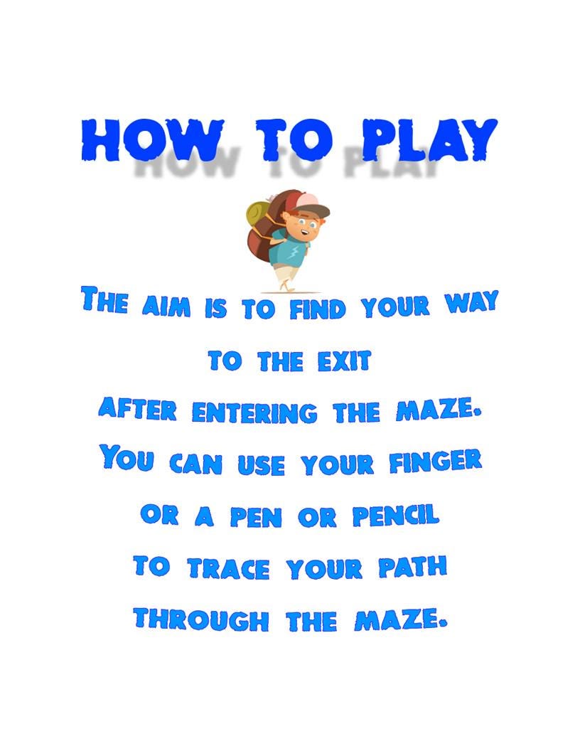 40 Printable Intermediate Mazes for Children. - Etsy