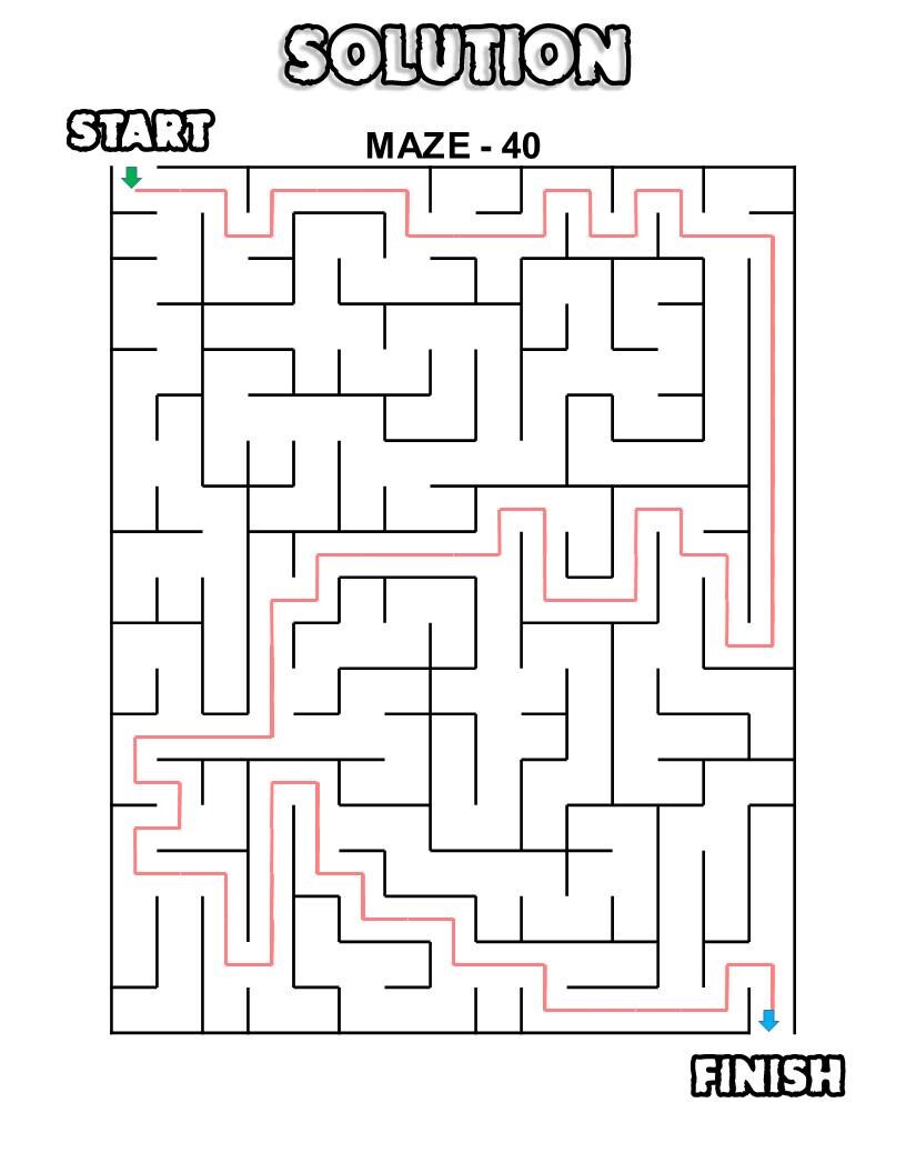 40 Printable Intermediate Mazes for Children. - Etsy