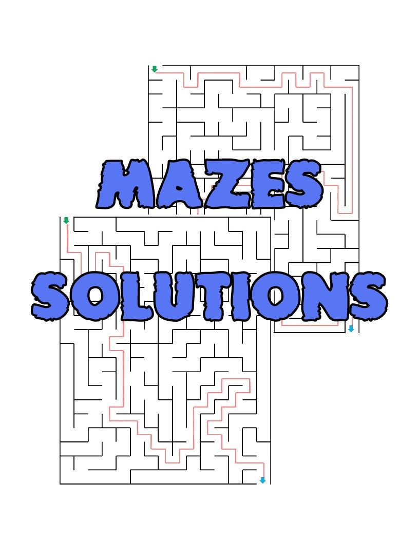 40 Printable Intermediate Mazes for Children. - Etsy