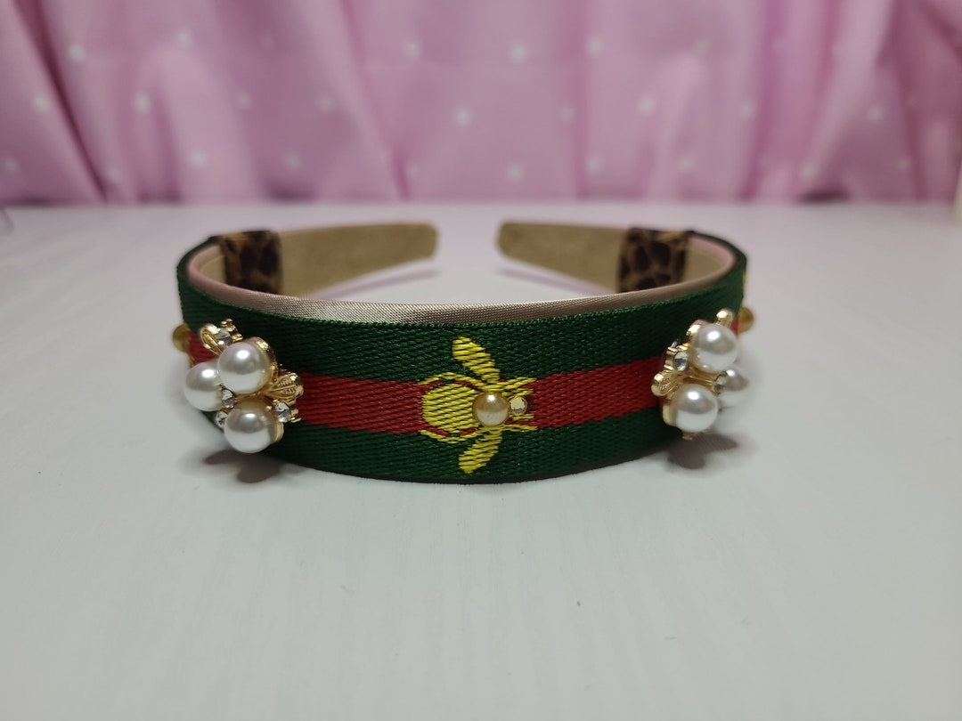 Bling Bee Headband: Champagne Satin and Rhinestones Great Gift for ...