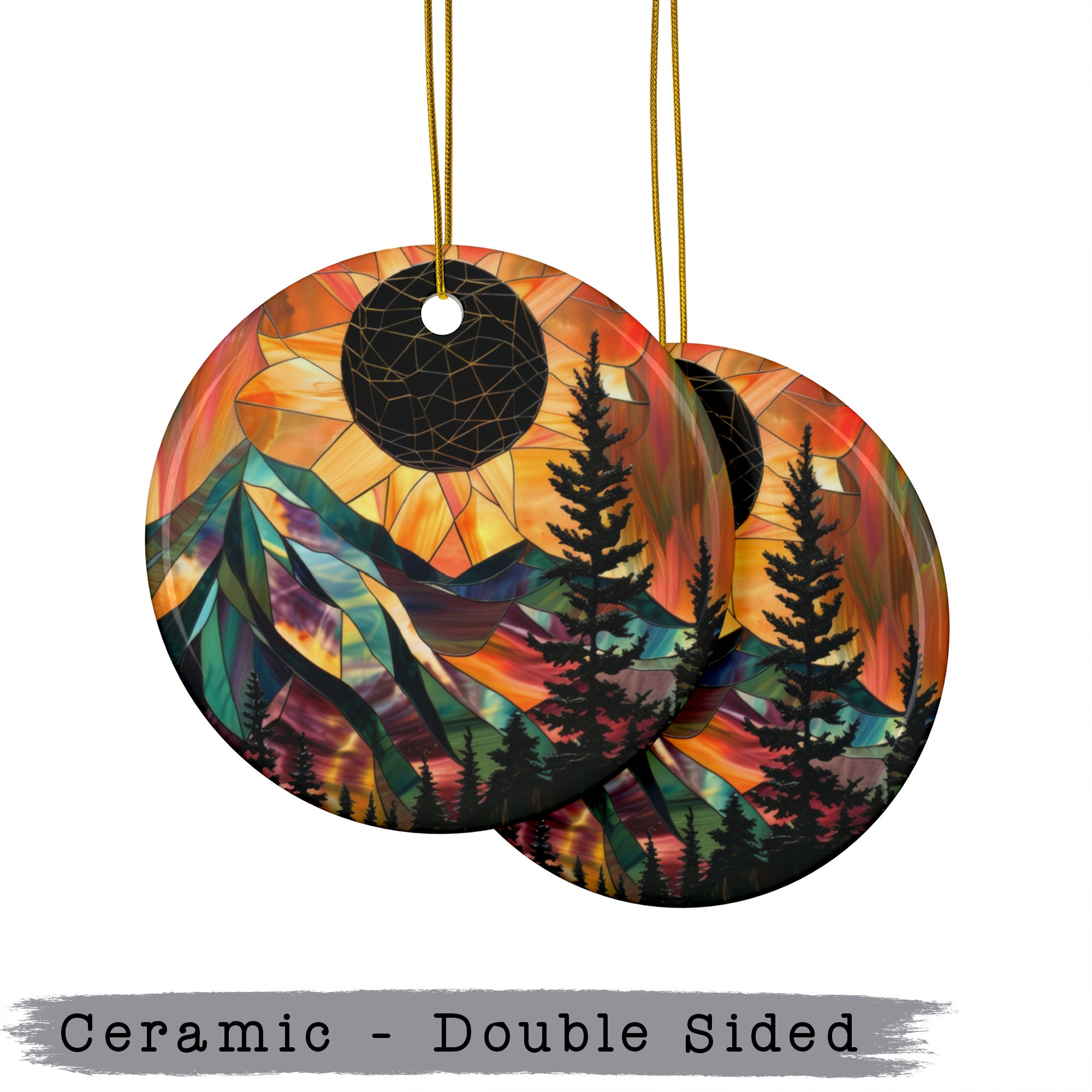 2024 Total Solar Eclipse Ceramic, Glass, Metal Ornament Gift Eclipse ...